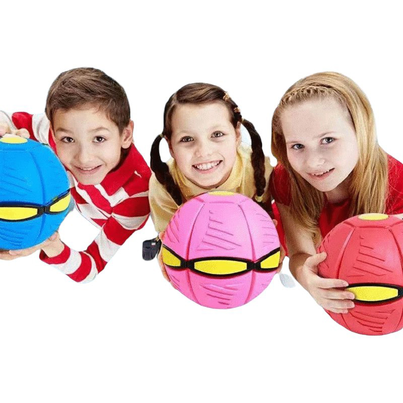 Δίσκος - Φρίσμπι όπου γίνεται Μπάλα με LED - Flat Ball Disk - Μοβ - ProfitStore